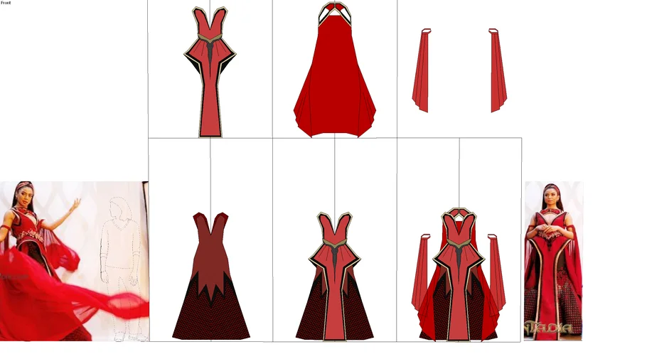Pirena's palace gown, ENCANTADIA. 2D. | 3D Warehouse
