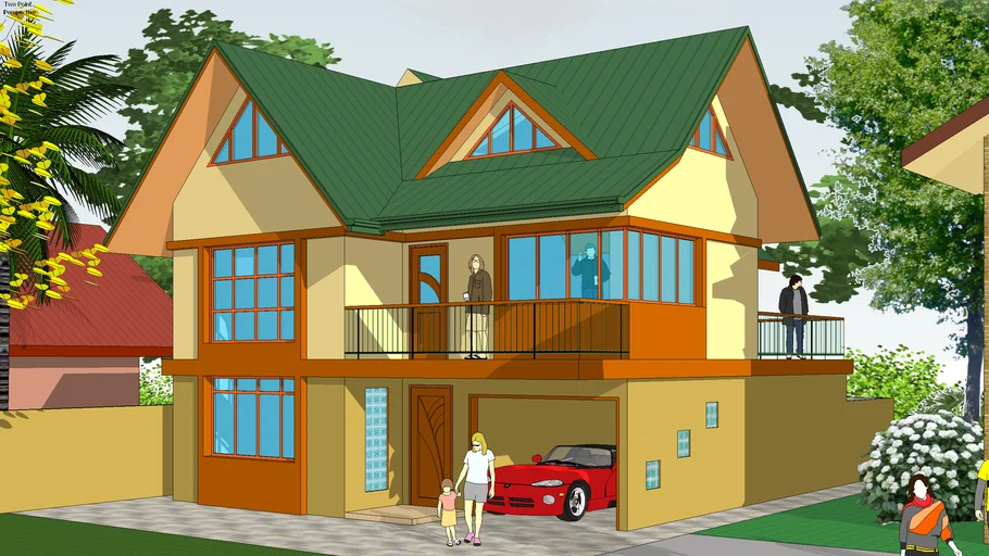 2 storey residential - simple design | 3D Warehouse