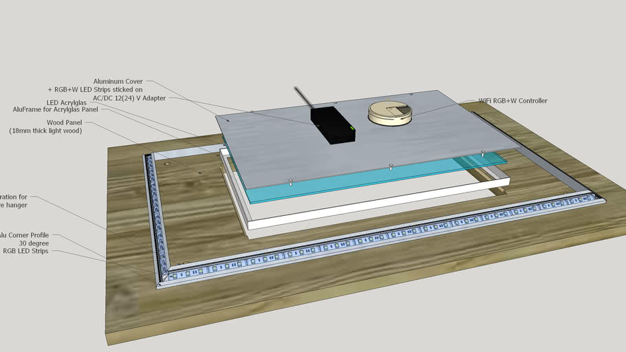 DiY LED Ceiling Panel | 3D Warehouse