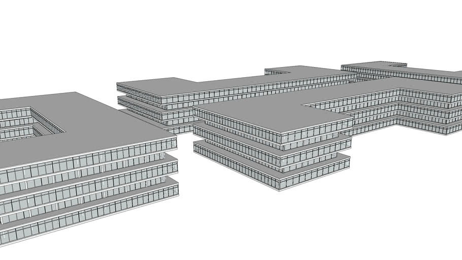 Concrete Structure with Curtain Wall (Complex) | 3D Warehouse