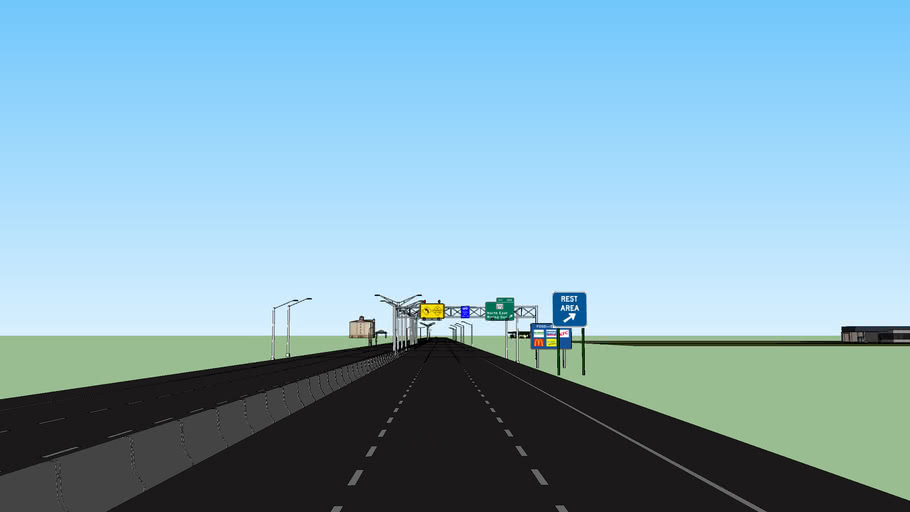 An extremely detailed highway | 3D Warehouse