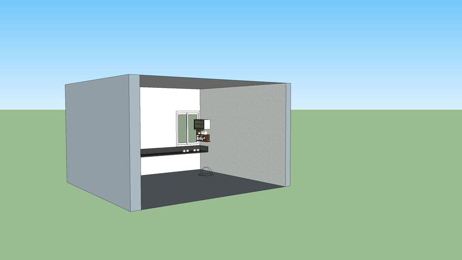 Glass unit with wooden planks | 3D Warehouse