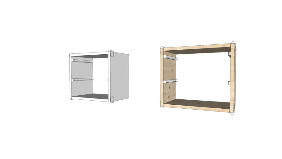 TROFAST 舒法特 壁式储物装置 34x21x30 厘米 | 3D Warehouse