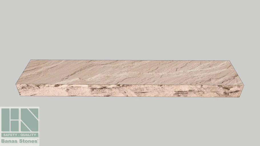 Banas Stones Natural 6' Steps/Risers - 16' x 84' - Banas Beige | 3D ...