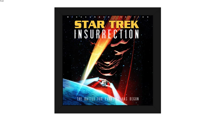Framed Star Trek Insurrection Laserdisc Cover | 3D Warehouse