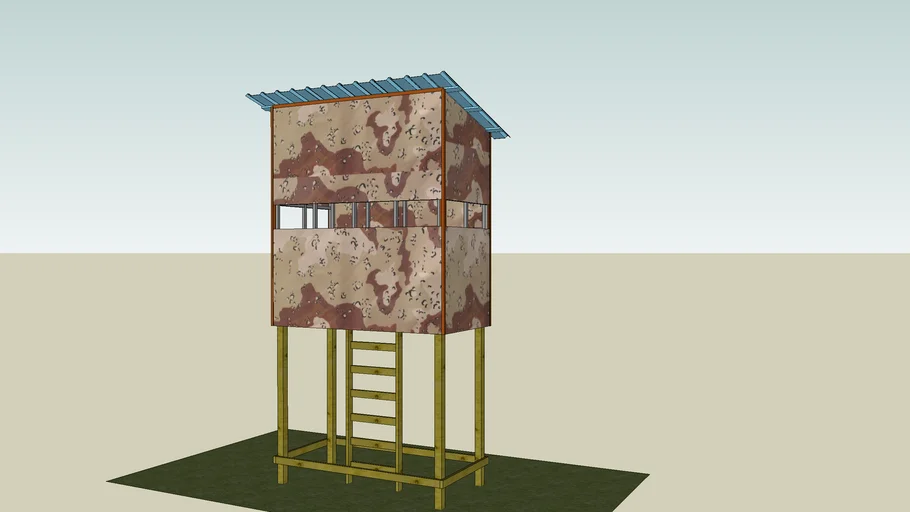 4' X 8' enclosed tower blind | 3D Warehouse