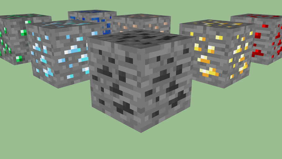 Minecraft Ore Blocks by Zapperier | 3D Warehouse