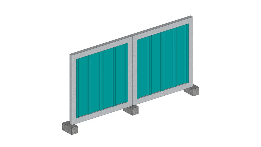 2x2m hoarding fence | 3D Warehouse