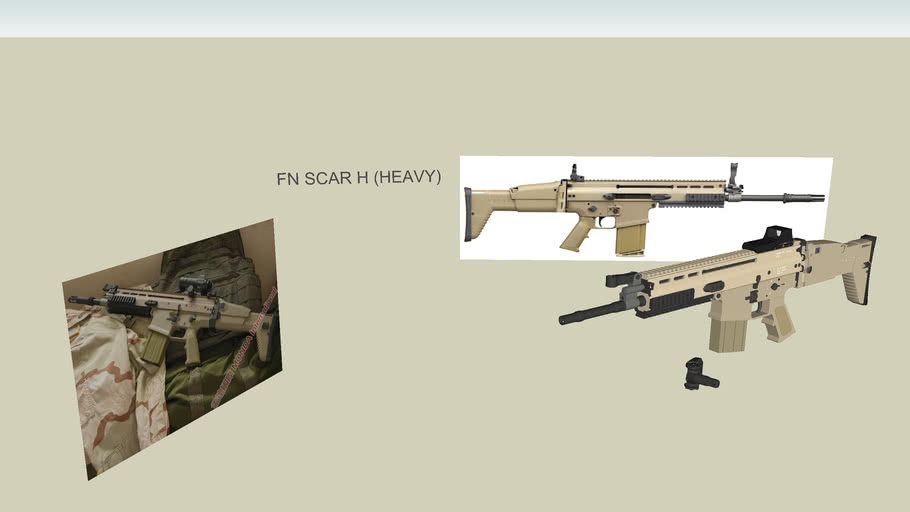 FN SCAR-H (heavy version-with 552 EOtech digital sight) | 3D Warehouse