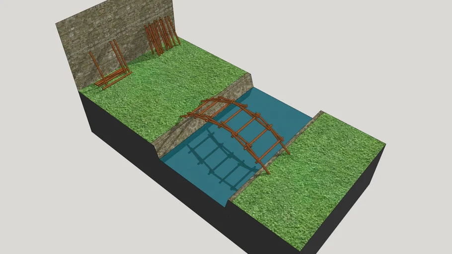 self supporting Bridge, Leonardo da Vinci | 3D Warehouse