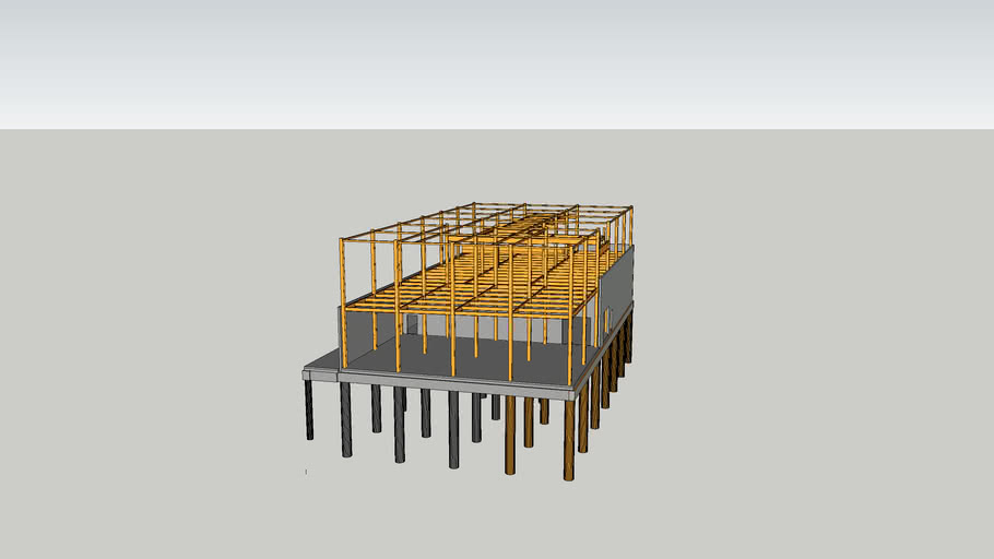 steel frame structure | 3D Warehouse