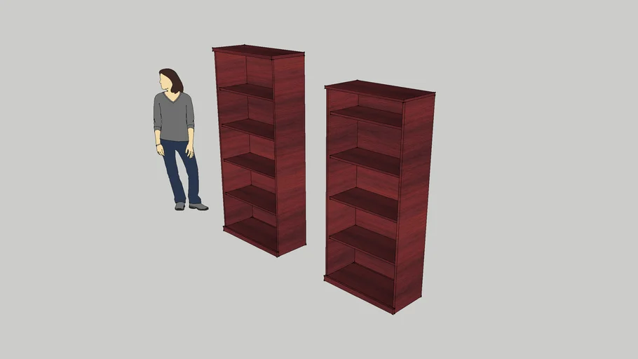 plain office book shelf | 3D Warehouse