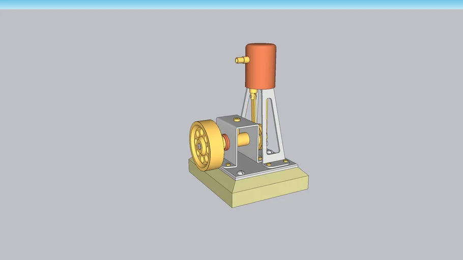 One-Lunger Steam Engine as Modeled Live | 3D Warehouse