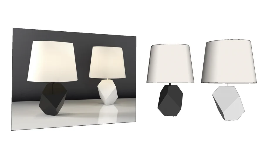Geometric table lamp modern | 3D Warehouse