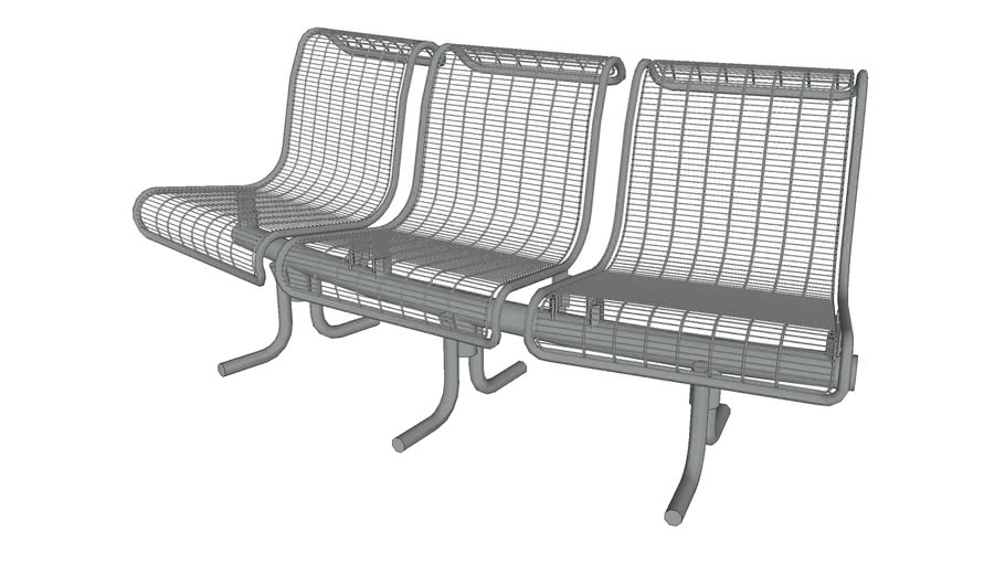 Plexus 3 Seat Bench | 3D Warehouse