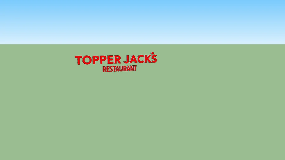 Topper Jack's Restaurant Wall Signage | 3D Warehouse