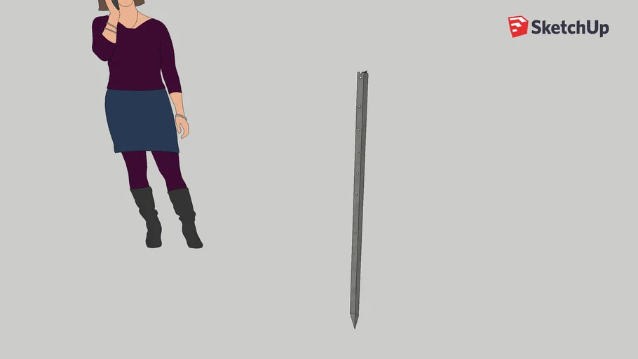 Star picket 1.2m | 3D Warehouse