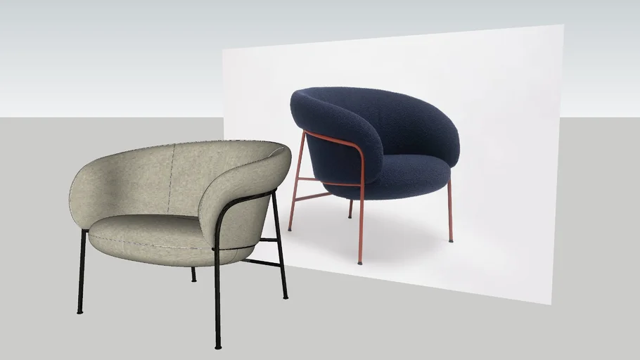 Ginger metal lounge | 3D Warehouse