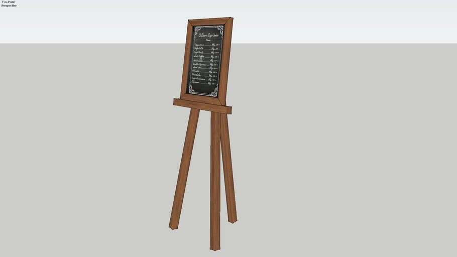Simple Wooden Easel Stand | 3D Warehouse