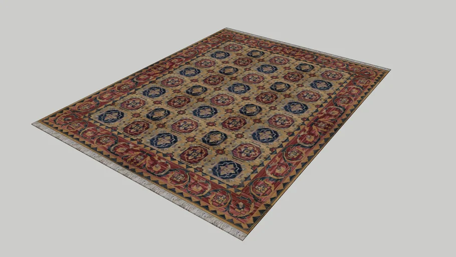 Rug - Flat Weave - Yellow - 8x10 | 3D Warehouse