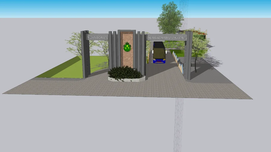 Entry Gate 3d Warehouse Gate 3d Model Buy Download 3dbrute