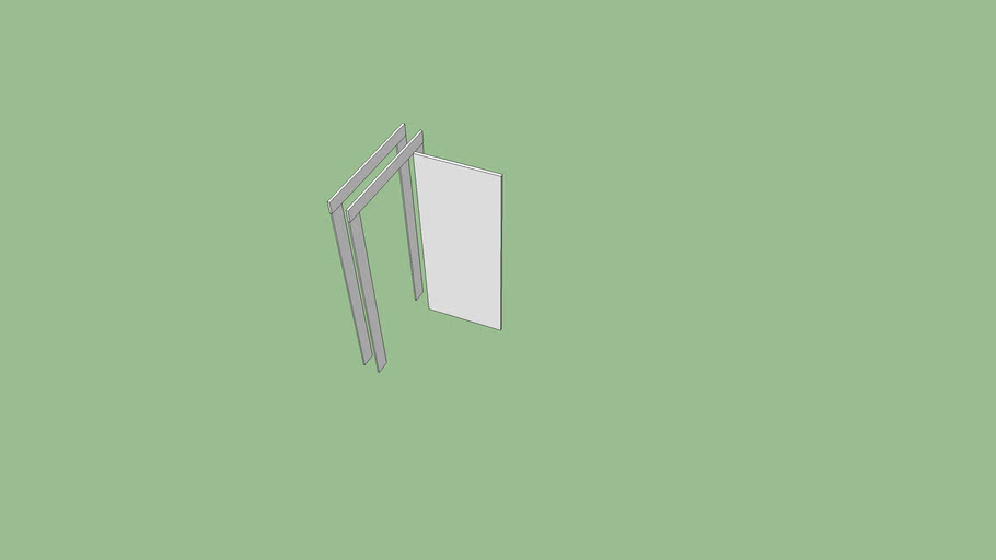 Simple dynamic door with frame | 3D Warehouse