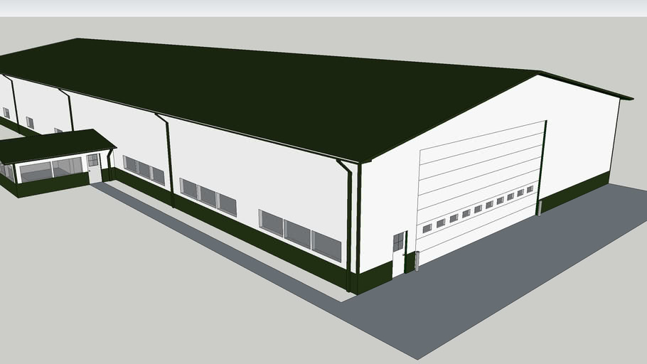 200 x 80 x 19 Machine Shed | 3D Warehouse