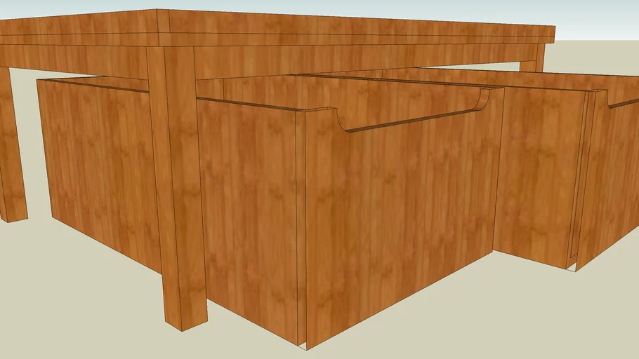 Train Table with Drawers | 3D Warehouse