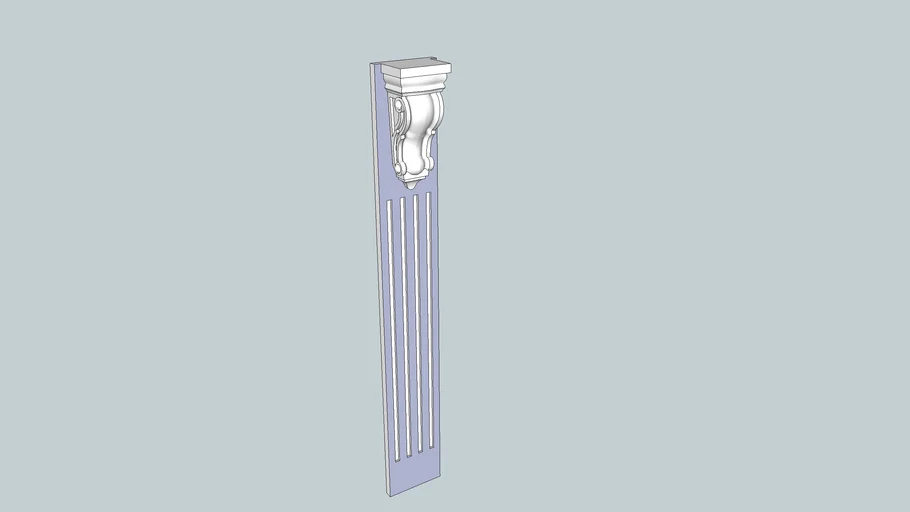 Fluted Column with Corbel | 3D Warehouse