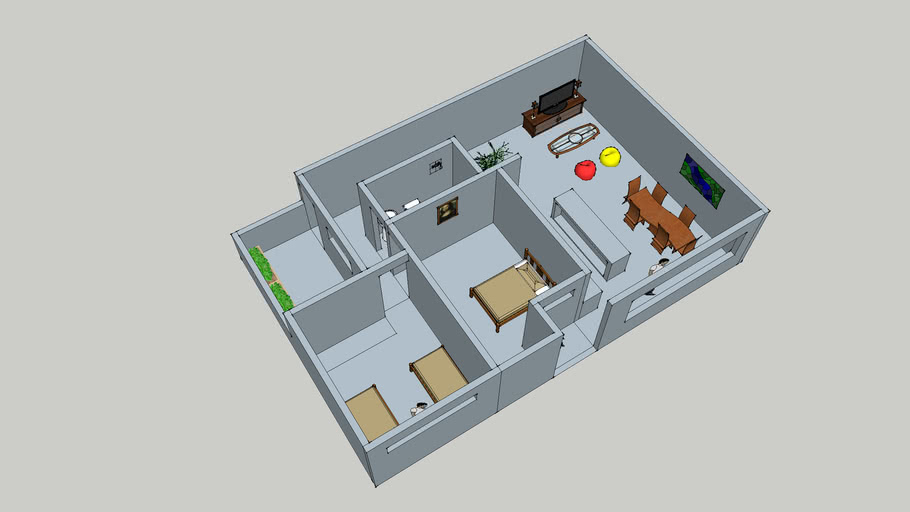 great apartment in 80m2 | 3D Warehouse