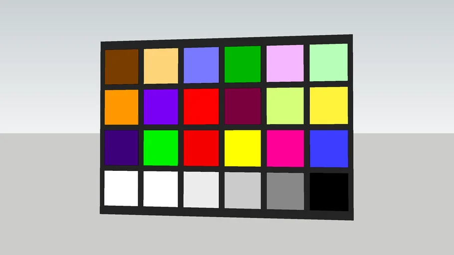 X-Rite ColorChecker Classic | 3D Warehouse