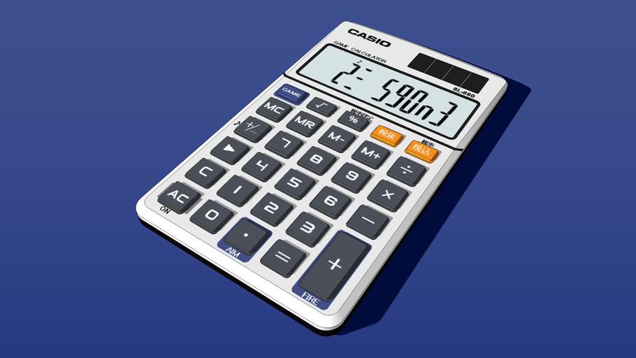 CASIO Game Calculator SL-880 (2017:Japan) | 3D Warehouse