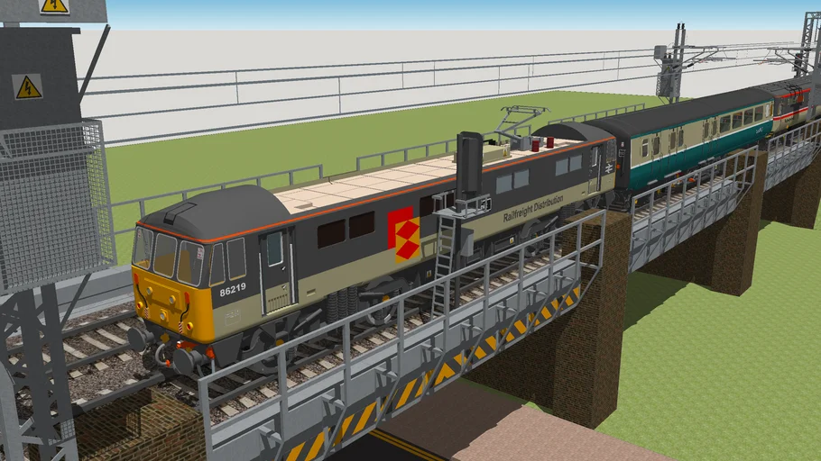 Class 86 Railfreight British Rail Locomotive | 3D Warehouse