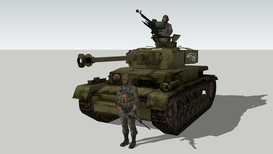 Syrian Panzerkampfwagen IV Ausf J Medium Tank - Six Day War Set 01 | 3D ...