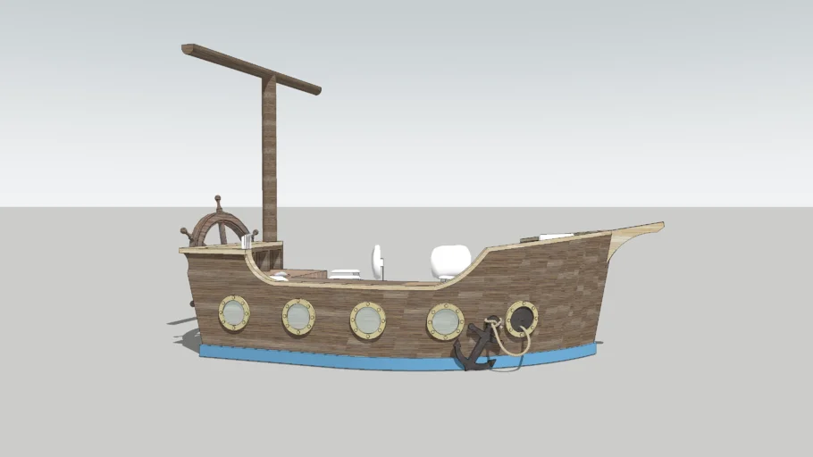 Pirate Ship Reception Desk | 3D Warehouse