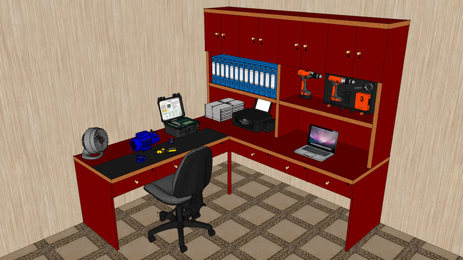 Small Room Technician Working Table | 3D Warehouse