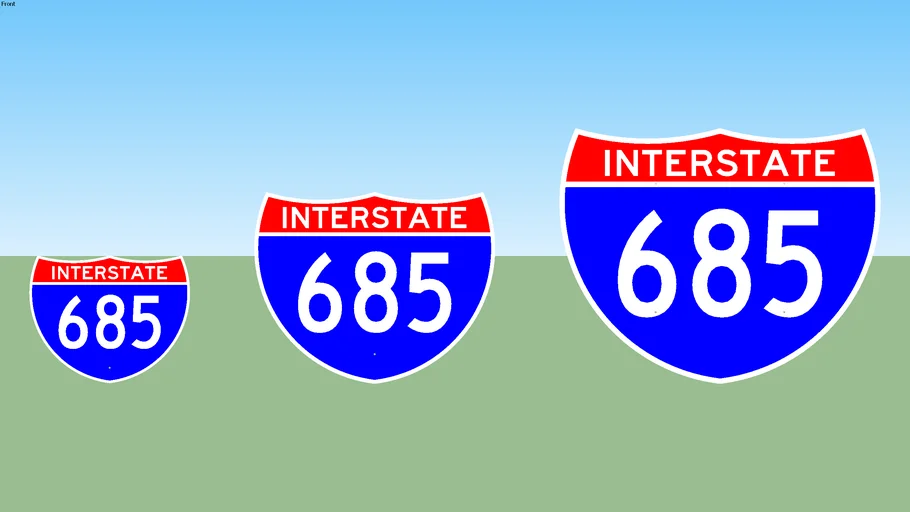 Interstate 685 Sign | 3D Warehouse