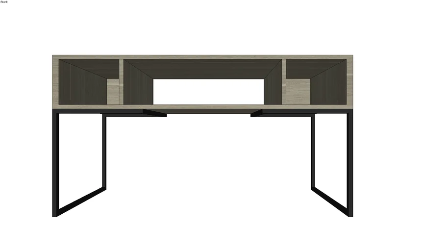 CORY Modern Industrial Solid Wood Study Table | 3D Warehouse
