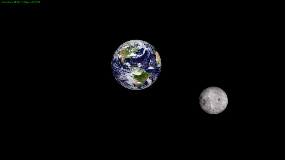 Rotating Earth and Moon (Sketchyphysics) | 3D Warehouse