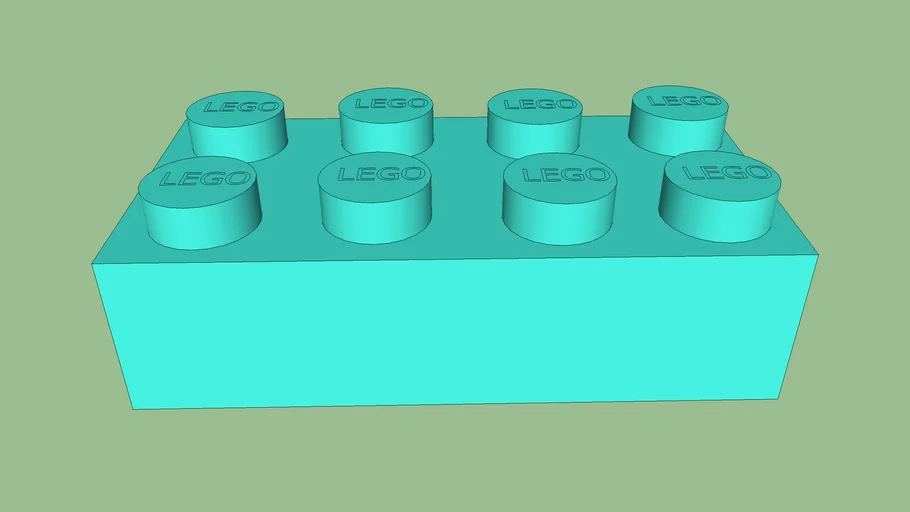 lego rectangle bleu clair | 3D Warehouse