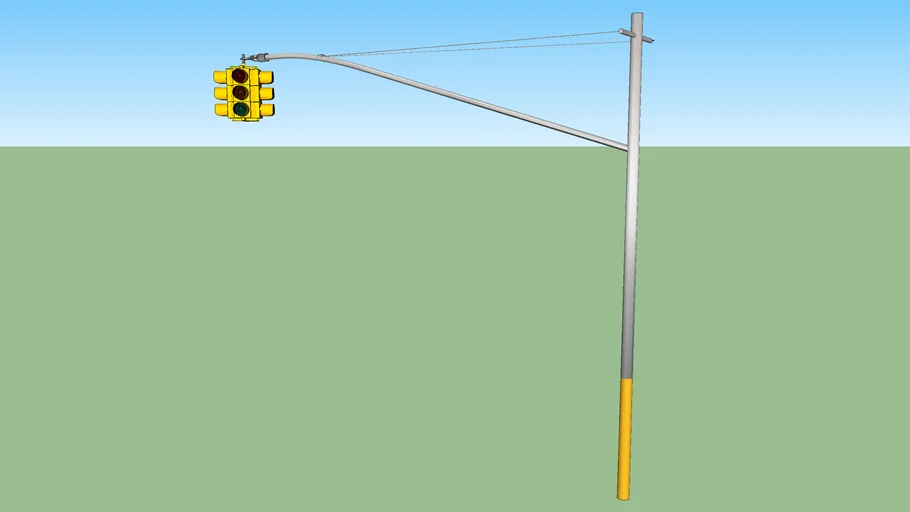4-way traffic light on mast | 3D Warehouse