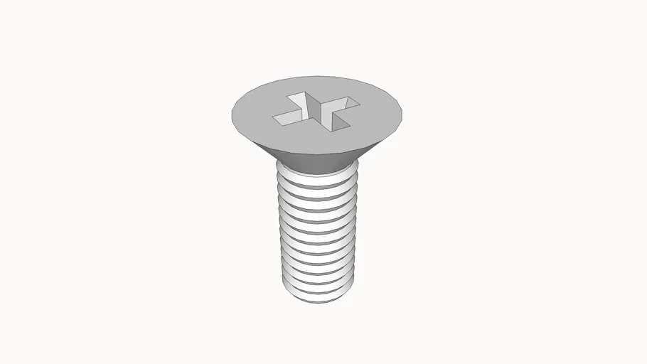 screw, machine, flat head, 10-32 x 0.5, McMaster-Carr 91771A829 | 3D ...