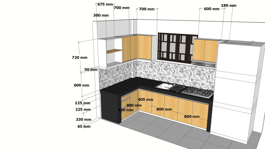 L-Shaped Kitchen 2 | 3D Warehouse