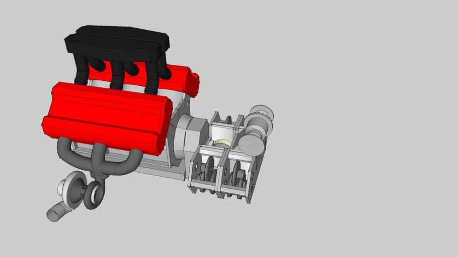 V6 Twin-Turbo Engine | 3D Warehouse