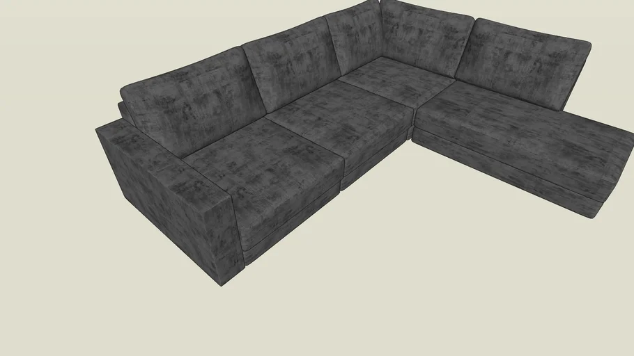 divano angolre senza cuscini | 3D Warehouse