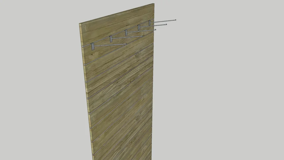 Slatwall with Hooks | 3D Warehouse