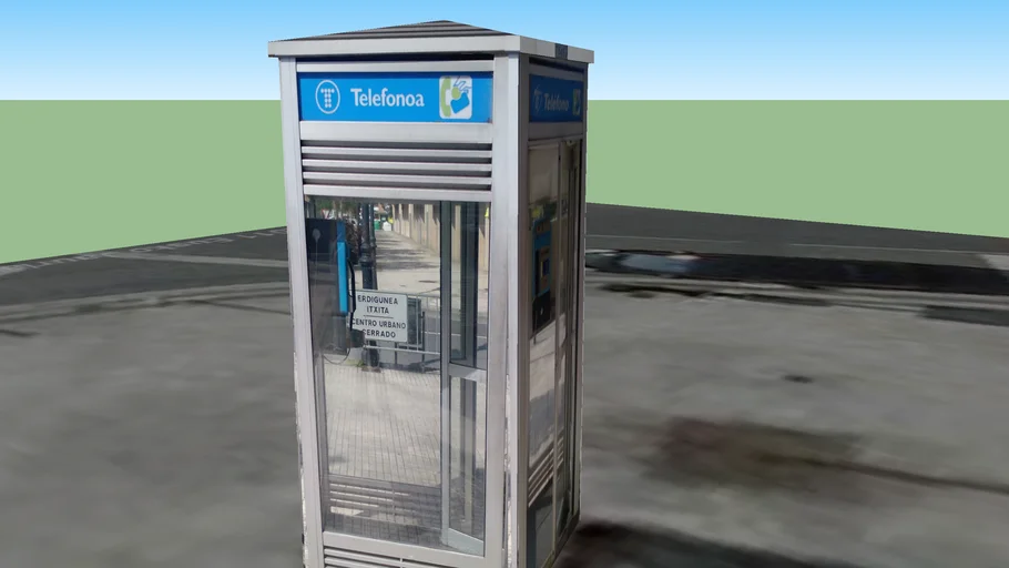 Antigua cabina telefónica en Lazkao. | 3D Warehouse