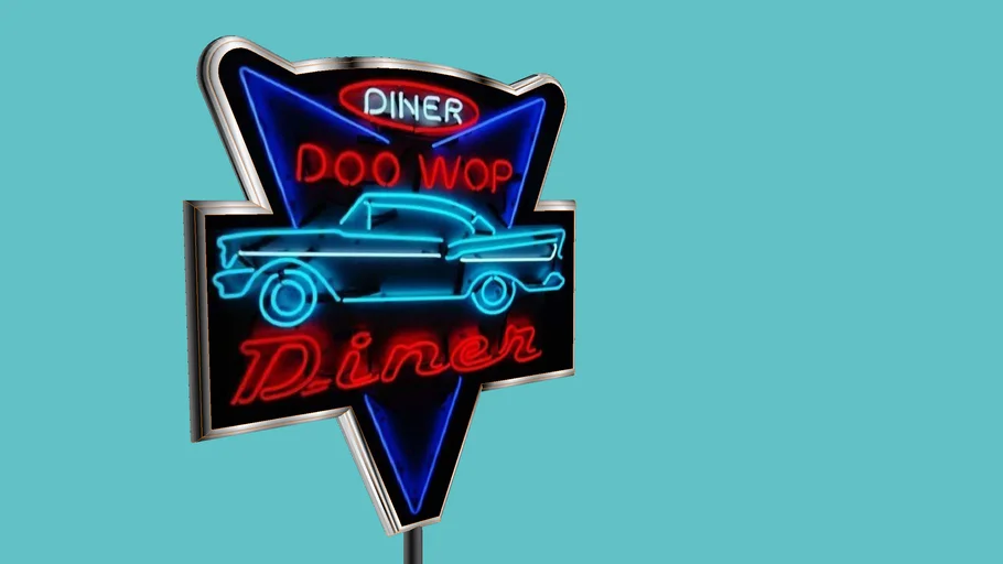 DOO WOP DINER SIGN | 3D Warehouse