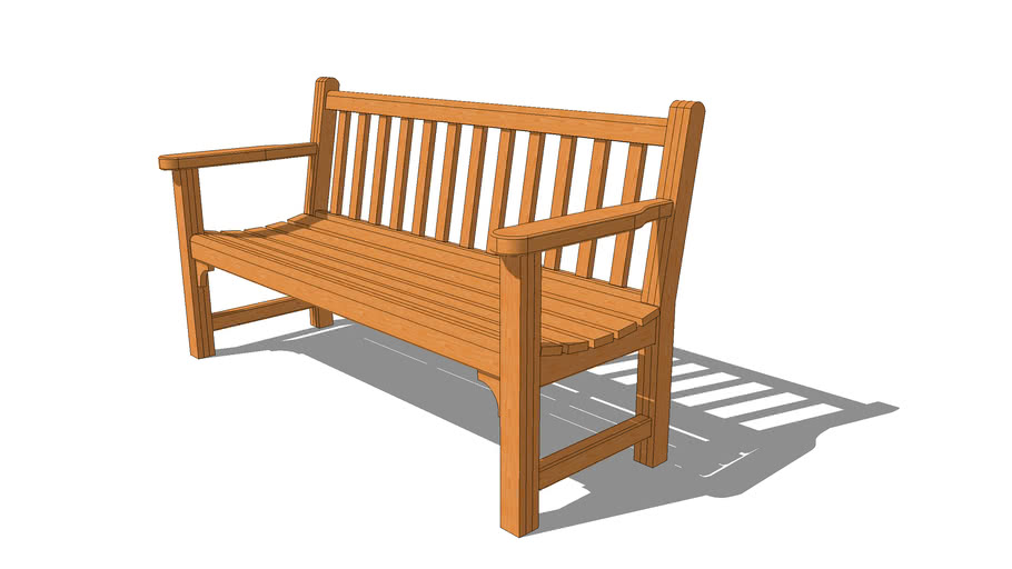 Garden+Bench-Oak.skp | 3D Warehouse