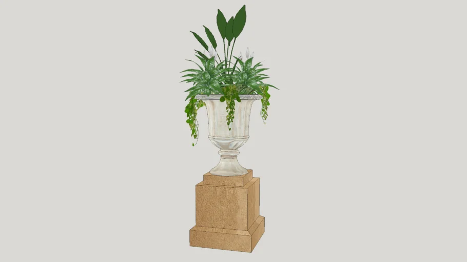 Flowerpot with flowers | 3D Warehouse